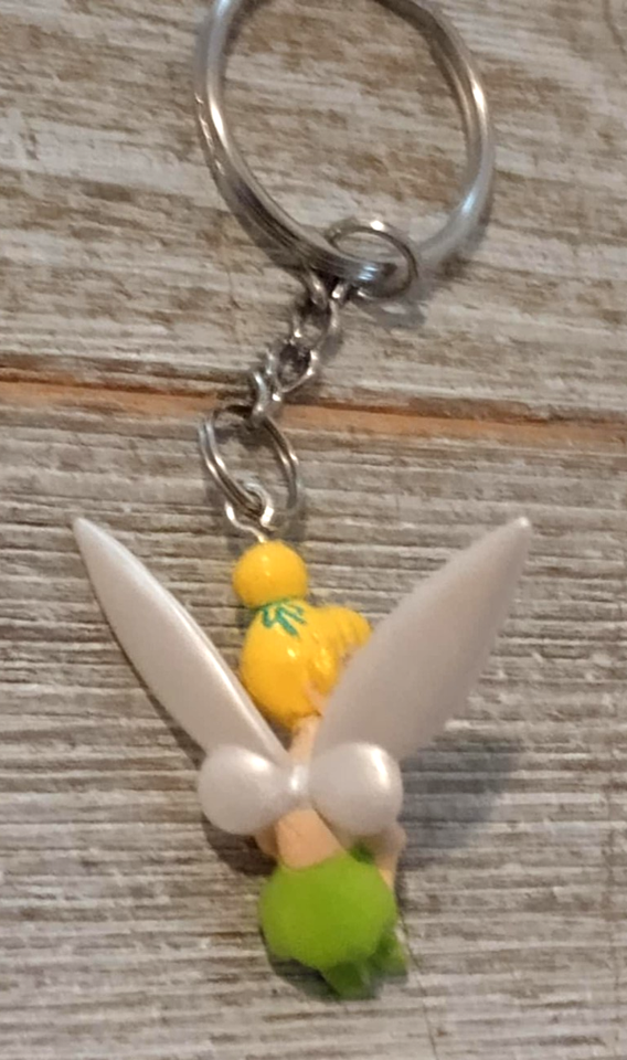 Tinker Bell White Wings Sitting Key Chain Key Ring | eBay