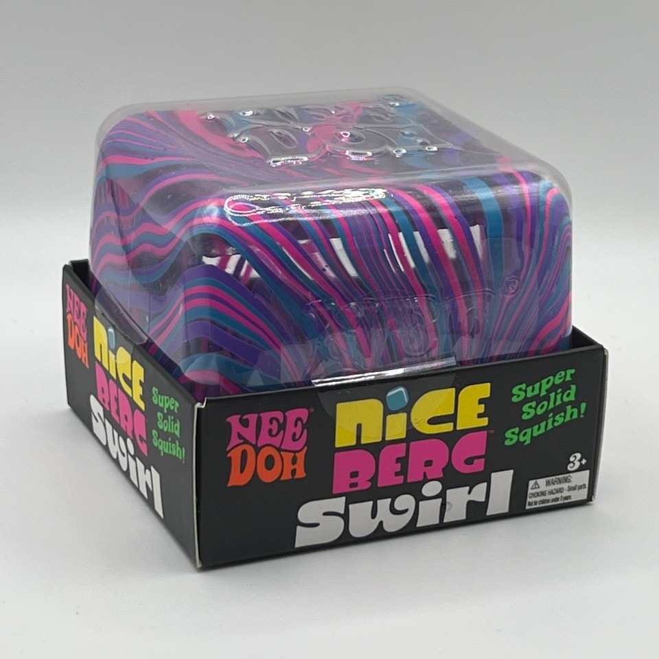 Genuine NeeDoh Nice Berg Swirl XL Giant Nee Doh Squishy Swirl Cube UK ...