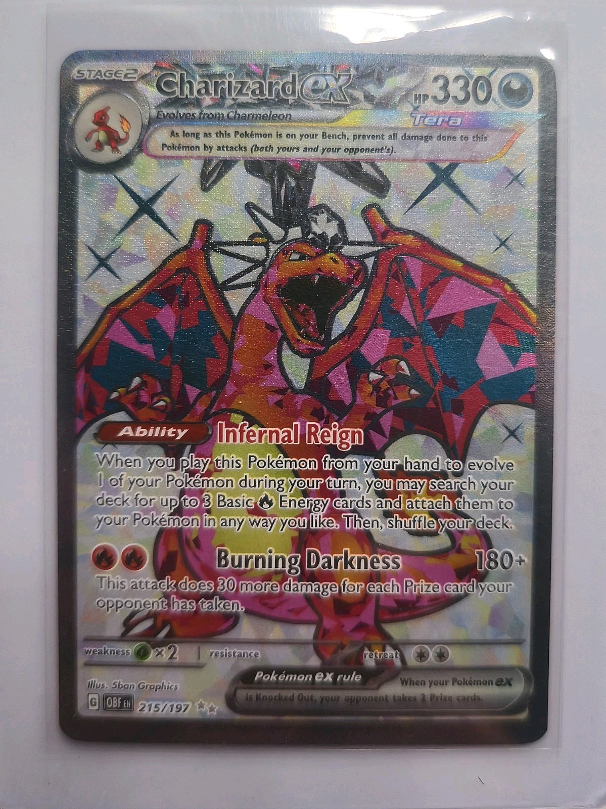 Charizard ex 215 Current Market Value | Obsidian Flames