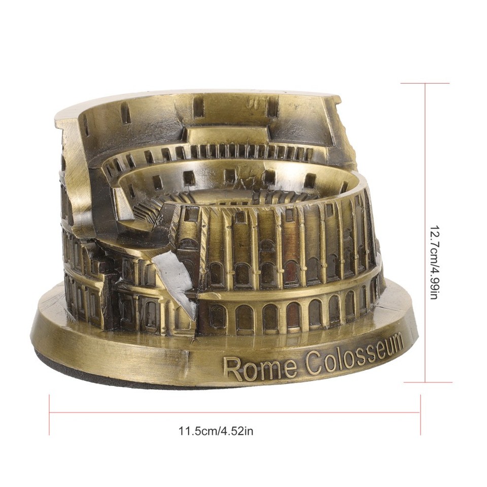 Ancient Building Model Miniature Roman Colosseum Travel Metal Rome ...