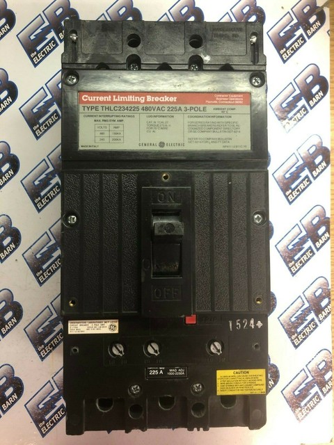 THLC234225 General Electric GE Type THLC Circuit Breaker 3 Pole 225 Amp ...