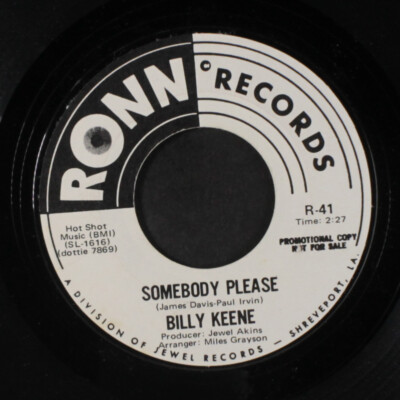 BILLY KEENE: losers win sometimes / somebody please RONN 7" Single 45 ...