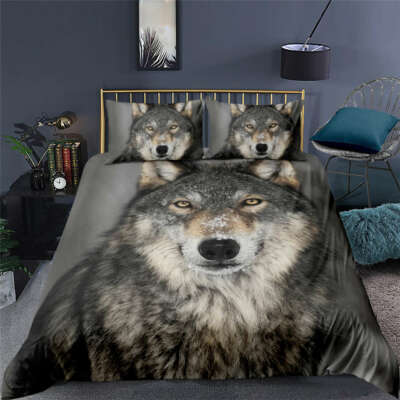 Great Three Wolves Are Coming 3D Quilt Duvet Doona Cover Set Pillow ...