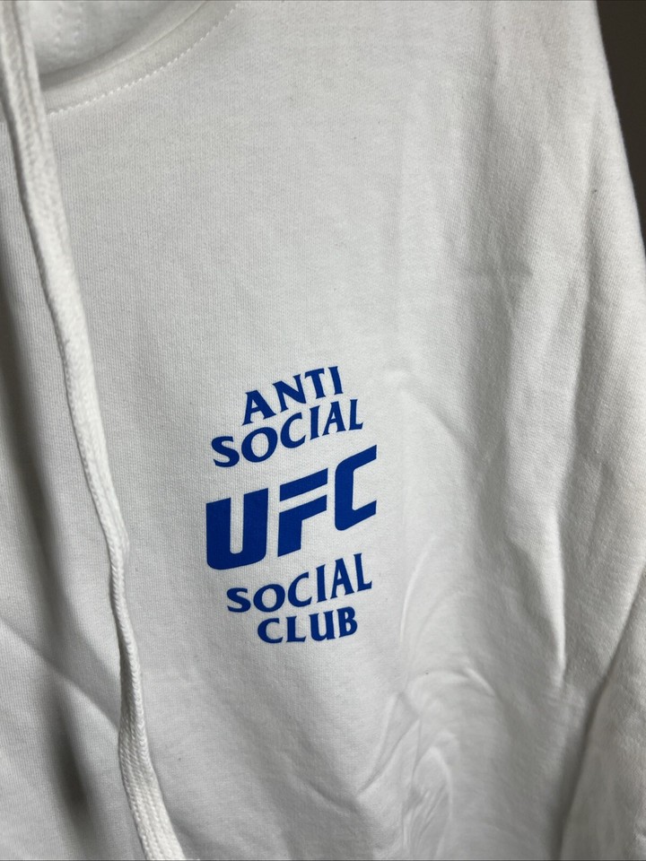 NEW Anti Social Social Club × UFC Edition Hoodie White Blue Size Small ...