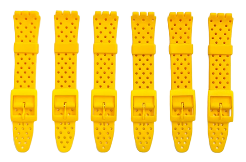 Swatch Replacement Plastic PVC Watch Band Flat with Holes without Pins ...