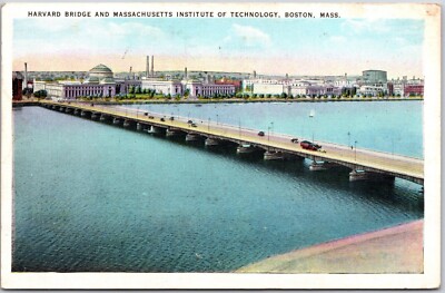 Harvard Bridge & Massachusetts Institute Technology MIT Boston Vintage ...