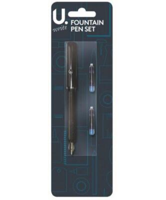 Stylo-Plume Bleu Encre Ensemble, 2 Sans Cartouche Écriture Nib Stylo ...