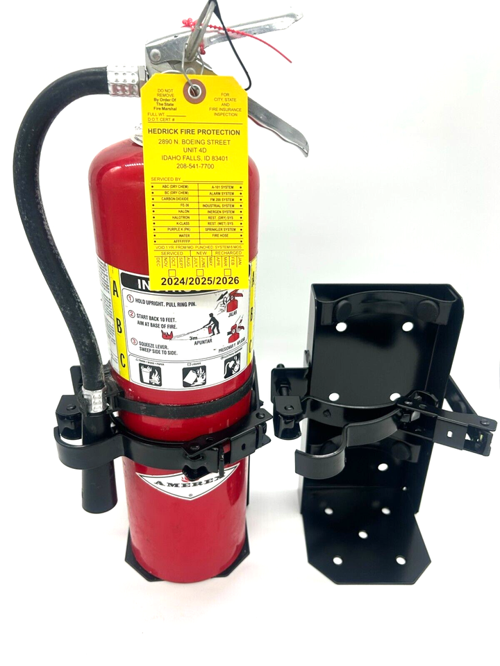 10LB Fire Extinguisher Bracket - Black - Heavy Duty Amerex OEM 809 - 5 ...