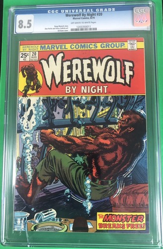 WEREWOLF BY NIGHT #20 CGC 8.5 Gil Kane Cover Doug Moench Story Marvel ...