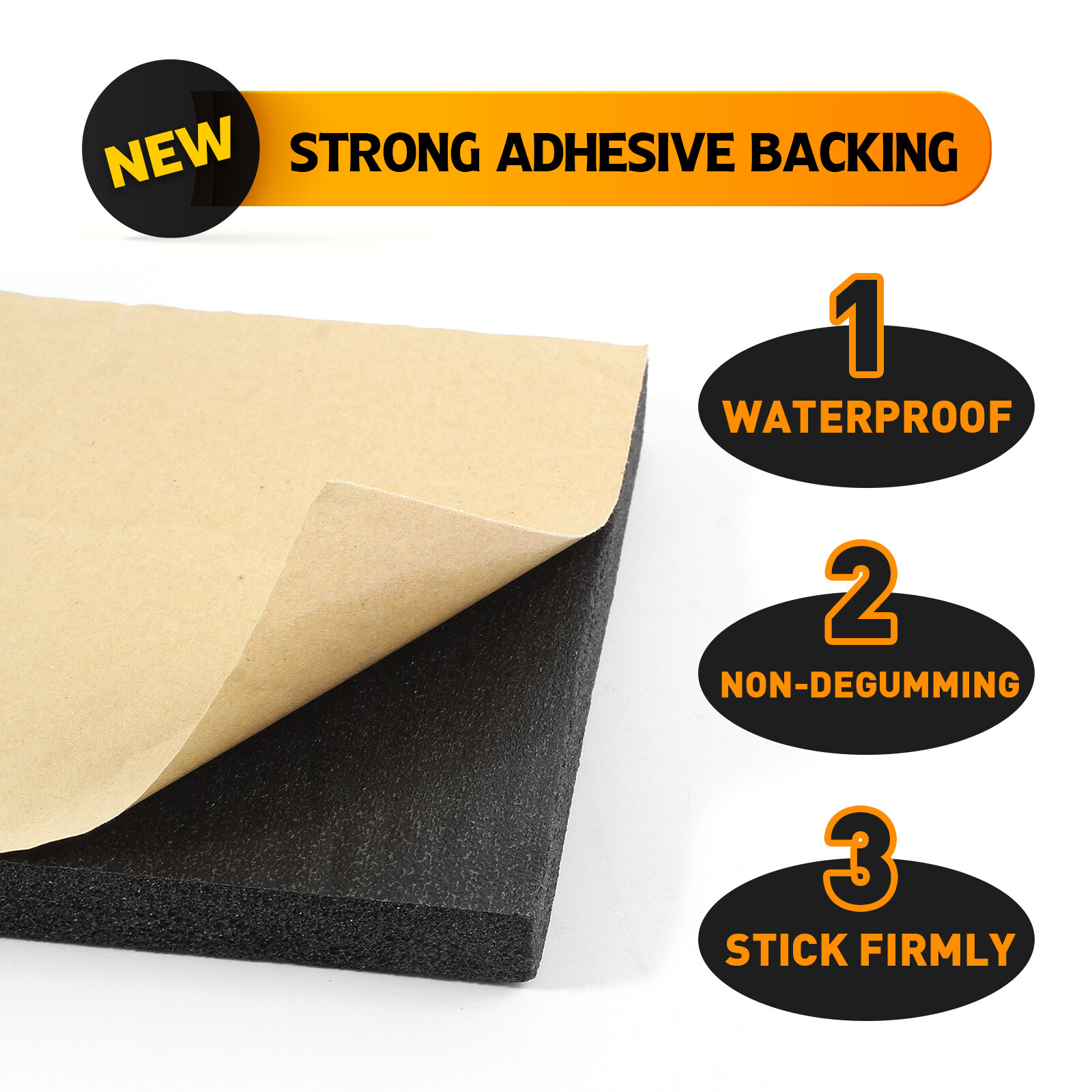 Adhesive Neoprene Rubber Sheet WaterProof Sponge Foam Padding for Craft ...