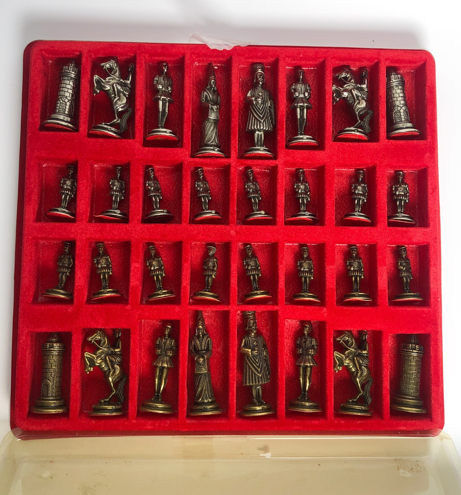 Vintage Chessmen Imperial Cambor Metal Chess Set Pieces Made in Italy ...