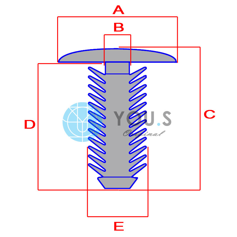 5x YOU.S Verkleidung Clips Tannenbaum Stopfen 7mm für Opel Kadett E - 2226953 | eBay