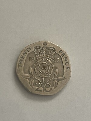 **GENUINE** 1982 20p Twenty Pence Coin **ORIGINAL FIRST YEAR MINT ...