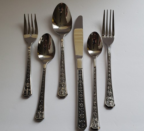 NEW Interpur Japan FLORENZ Stainless Flatware Set 24 Pcs NIB. in ...