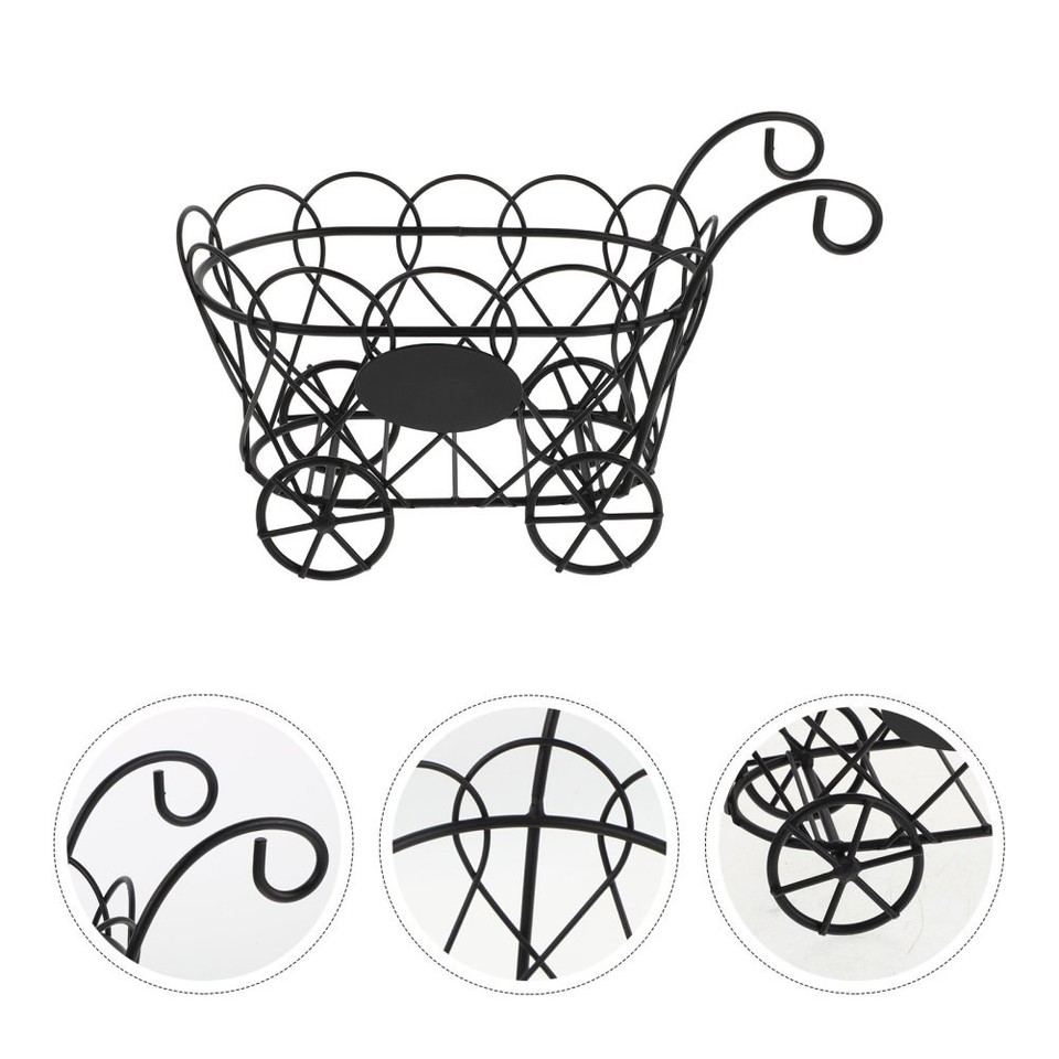 French Fries Stand Basket: Cart Shape French Fries Container For Fast ...