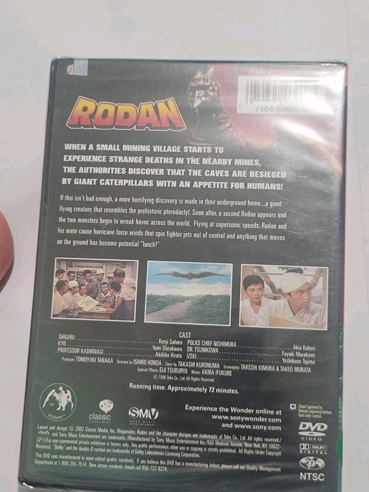 Rodan (DVD, 2002) Giant Monster of the Sky New Factory Sealed HTF RARE ...