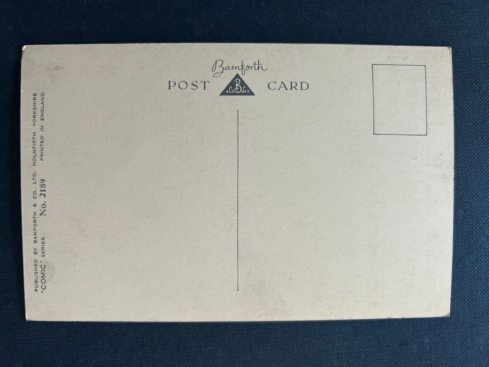 Vintage 'Bamforth & Co' Postcard Comic Series No. 2189 Unposted | eBay UK