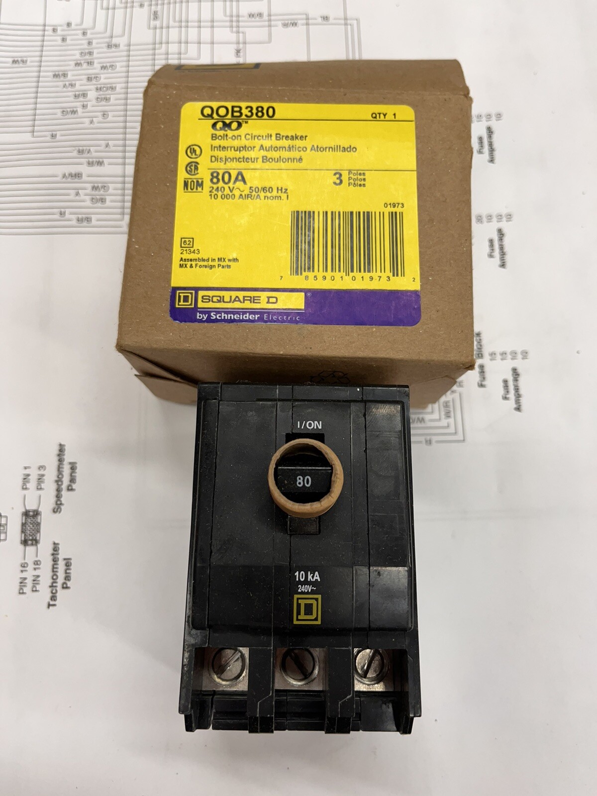 Square D QOB380 80 A Miniature Circuit Breaker for sale online | eBay