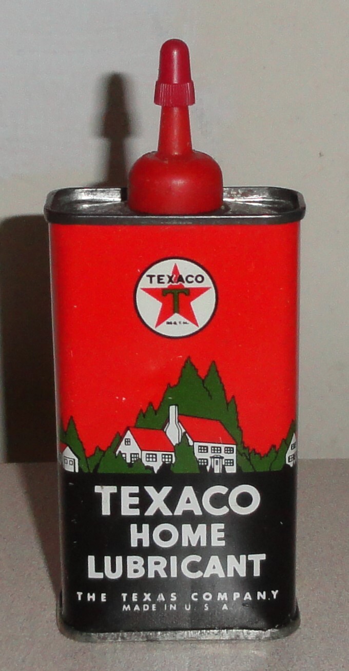 Vintage TEXACO 4 Oz Home Lubricant Oil Can - Handy Oiler Tin w ...
