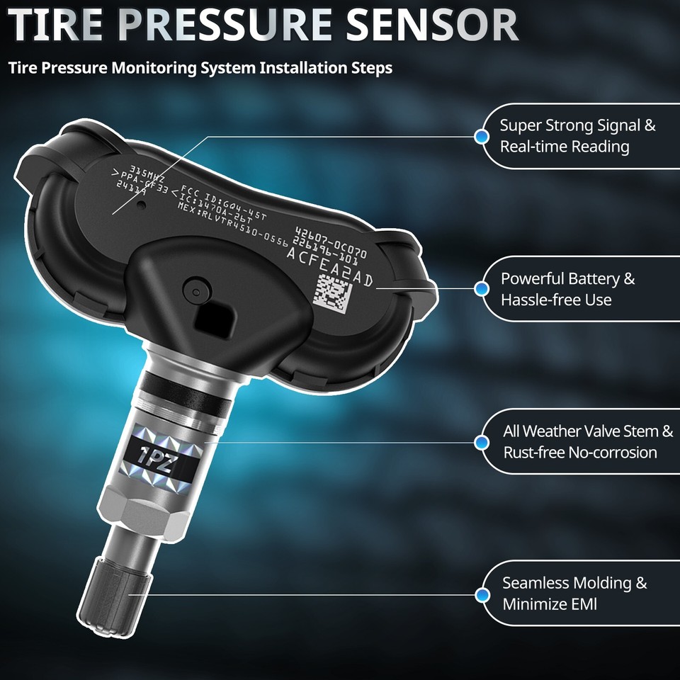 4PCS TPMS Tire Pressure Sensors For Toyota Sienna Tundra Sequoia 42607 ...