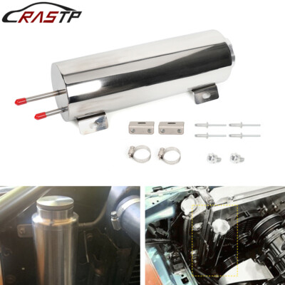 3"x10" Polished Stainless Steel Radiator Coolant Overflow Catch Puke ...