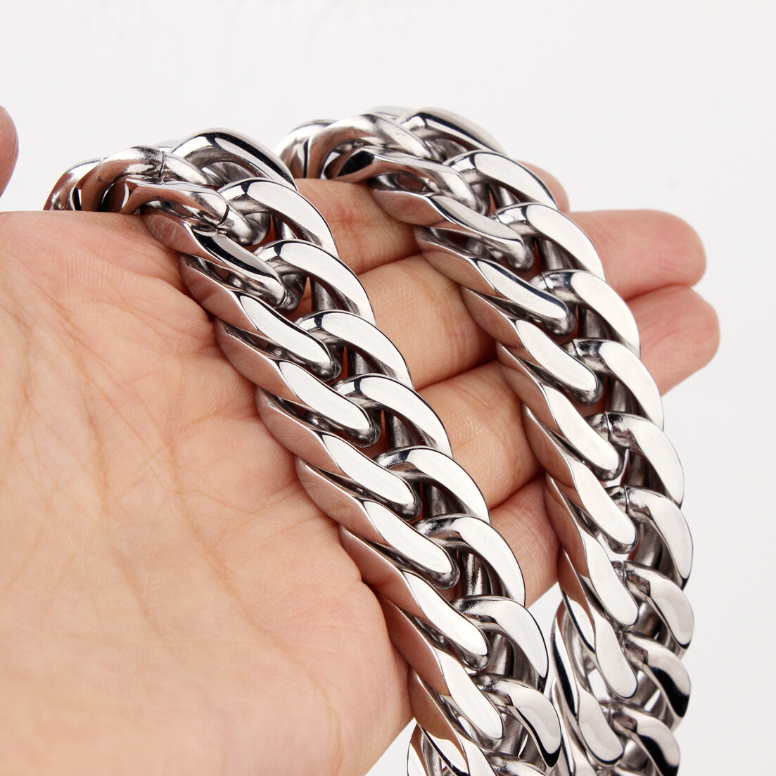 Top Quality Mens Chain 316L Stainless Steel Curb Cuban Link Necklace or ...