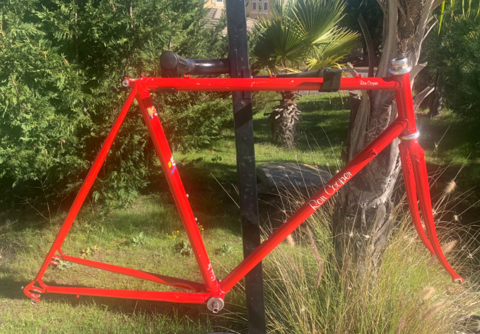 RON COOPER Hand Built Frame Set 1970's RED 55 x 55cm w/ Campagnolo HS ...