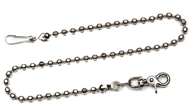 Ball Flat Chain Bikers Wallet Chain Keychain Punk Goth Jeans Rockabilly ...