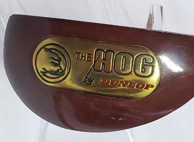 Dunlop The Hog 36 Inch Wooden Mallet Putter Vintage RH Pig Ear ...
