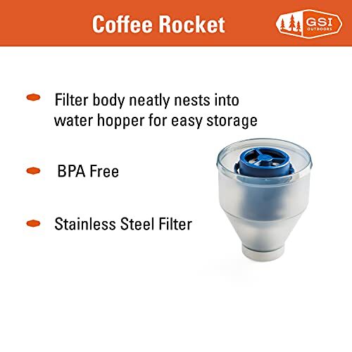 GSI Outdoors Coffee Rocket Pour-Over Coffee Maker I Collapsible ...