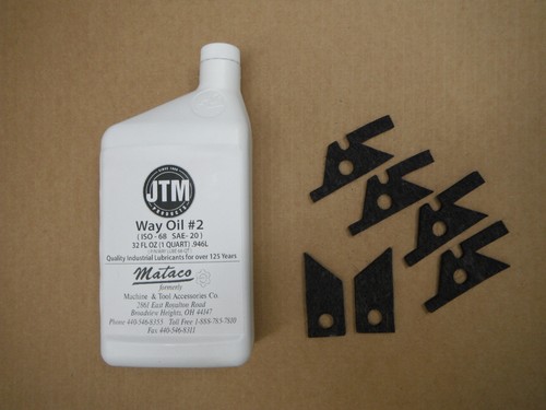 (1) quart WAY OIL #2 Way Lube 68 and (6) pc WAY WIPER KIT M1601 ...