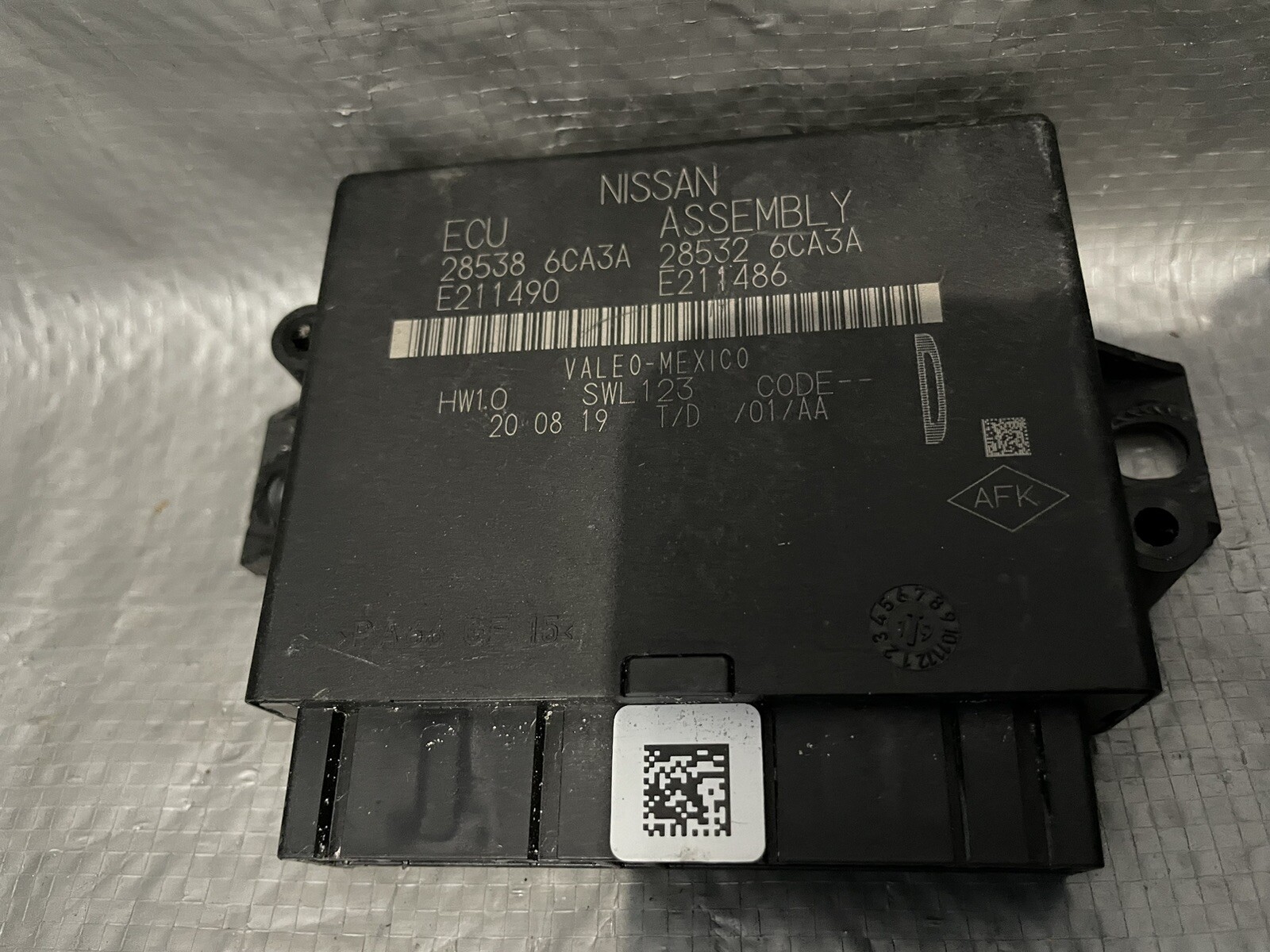 19-20 NISSAN ALTIMA DRIVER PARK ASSIST CONTROL UNIT MODULE 285386CA3A ...