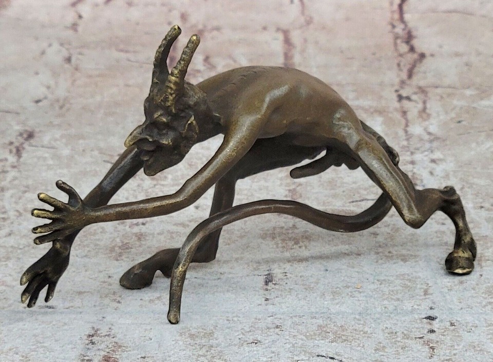 Vienna Bronze Small DEVIL Satyr Faun Bermann Cold Painted Nude Austria ...