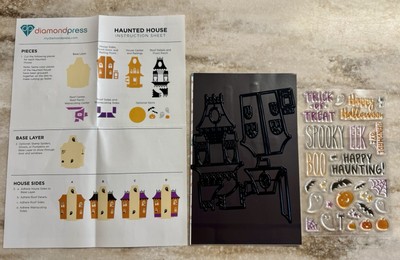 Diamond Press **HAUNTED HOUSE** Stamp & Die Set HALLOWEEN Complete NEW ...