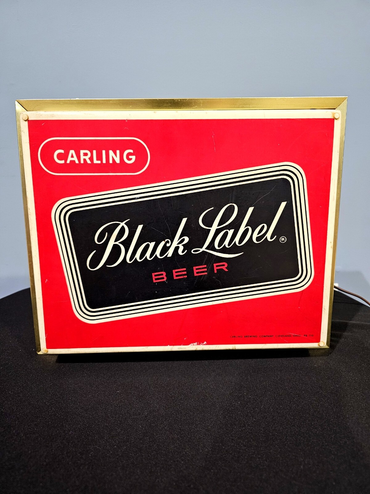 Vintage Carling Black Label Beer Light Up Wall Sign Collectible 1950's ...