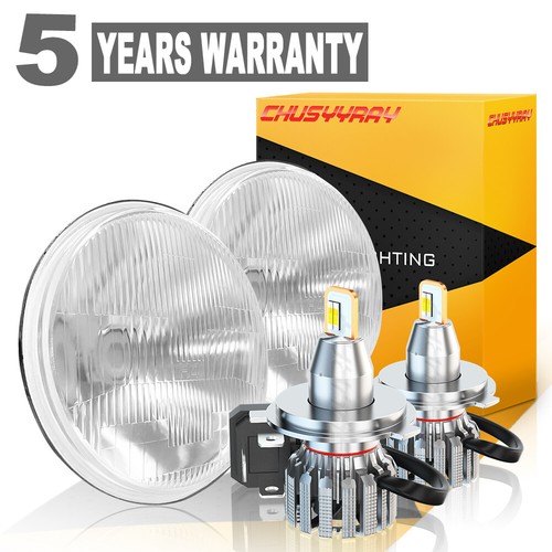 For MG MGB 1969-1981 2pc DOT 7 inch Round LED Headlights High Low Beam ...