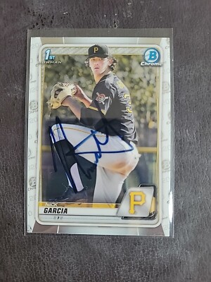 2020 Bowman Chrome Draft Nick Garcia 1st RC Rookie Card Signed IP Auto ...