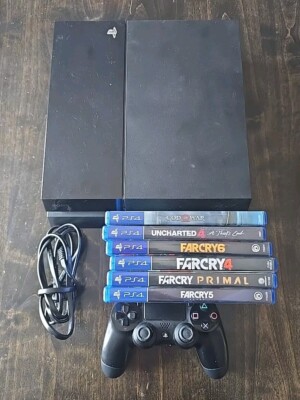 Sony PlayStation 4 500GB Console Black CUH-1001A Controller Uncharted ...