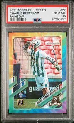 2021 Topps Premier Lacrosse PLL 1st Edition Charlie Bertrand RC #D 4/5 ...