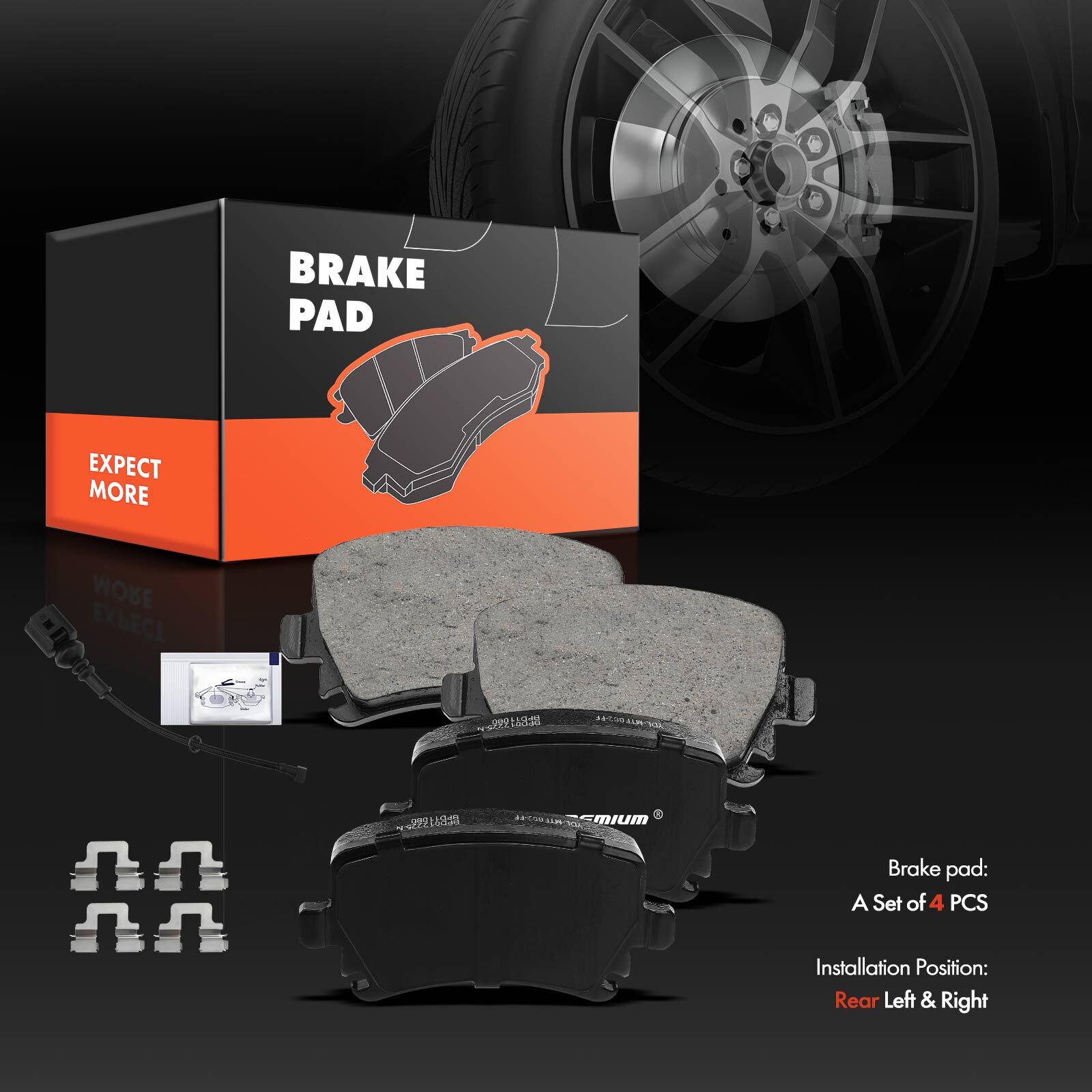 Brake Calipers & Ceramic Brake Pads for Audi A3 2010 Volkswagen Eos ...