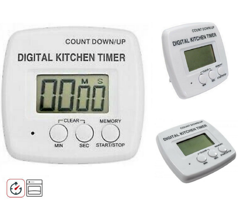 Digital Kitchen Timer Magnetic Baking Cooking Countdown Oven Alarm ...