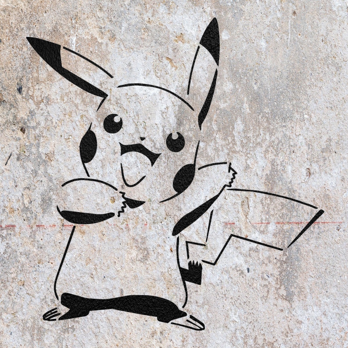 Pochoir Découpé Pikachu Pochoirs PBA Stencils