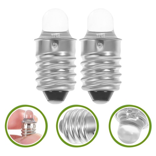 2 Pcs LED Light Bulb Screw Mini Flash Bulbs Replacement for Flashlights ...