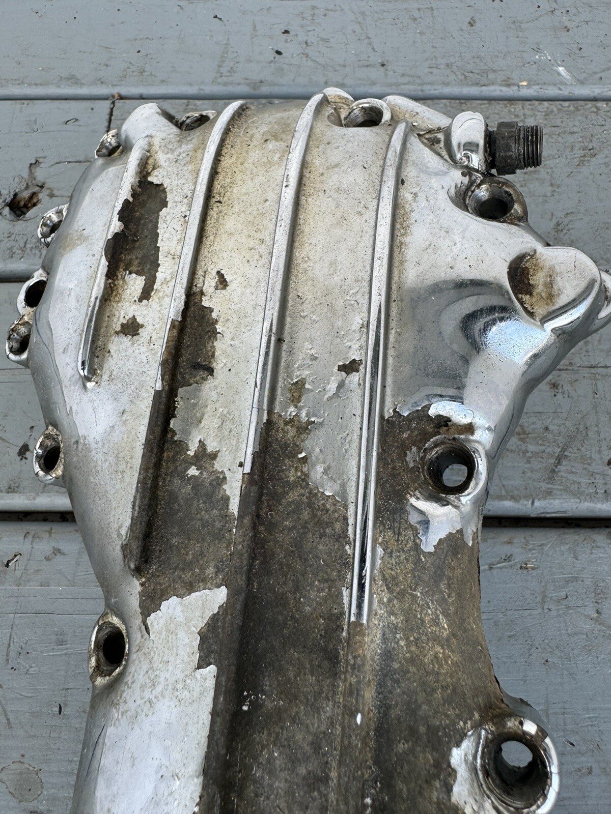 Harley Panhead Engine Cam Cover Four Fin OEM ! 4-Fin Shovelhead ...