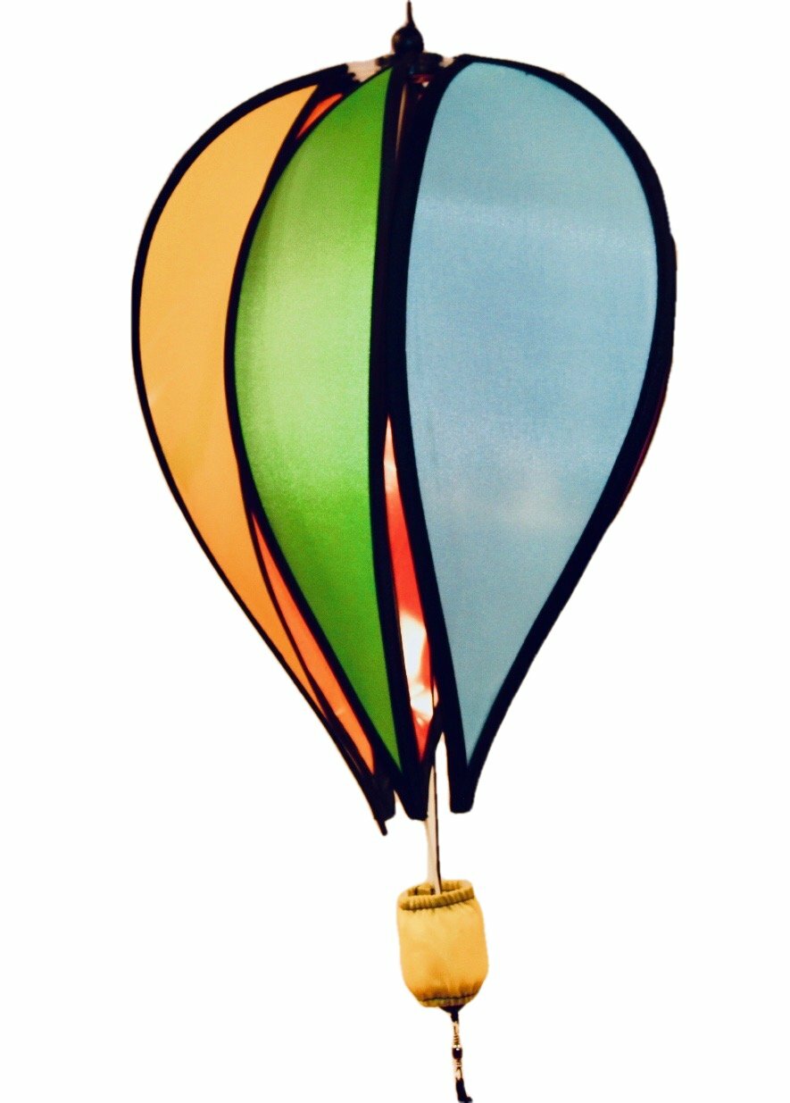 Wind Spinner Hot Air Balloon Multicolor Deluxe Sun Premium Lawn Garden ...