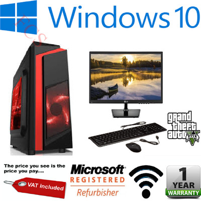 ULTRA FAST i3 i5 i7 Desktop Gaming Computer PC 2TB 16GB RAM GTX 1660 ...