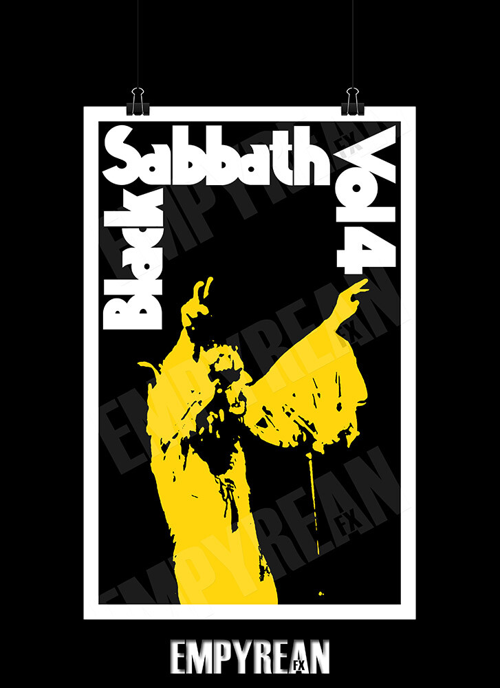 Black Sabbath Vol 4 Album Cover Black Sabbath Vol. 4 Platinum Framed