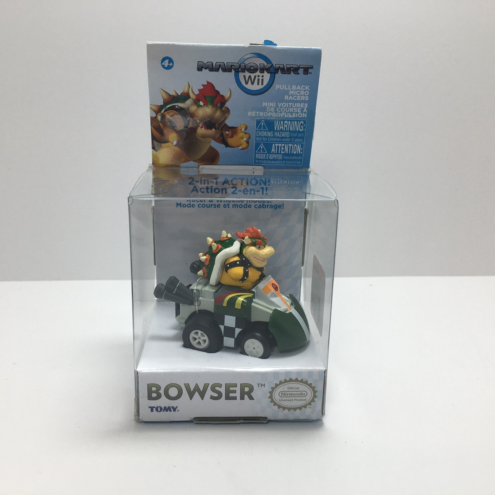 Nintendo Mario Kart Wii Pullback Micro Racer Action Bowser Mini Figure ...