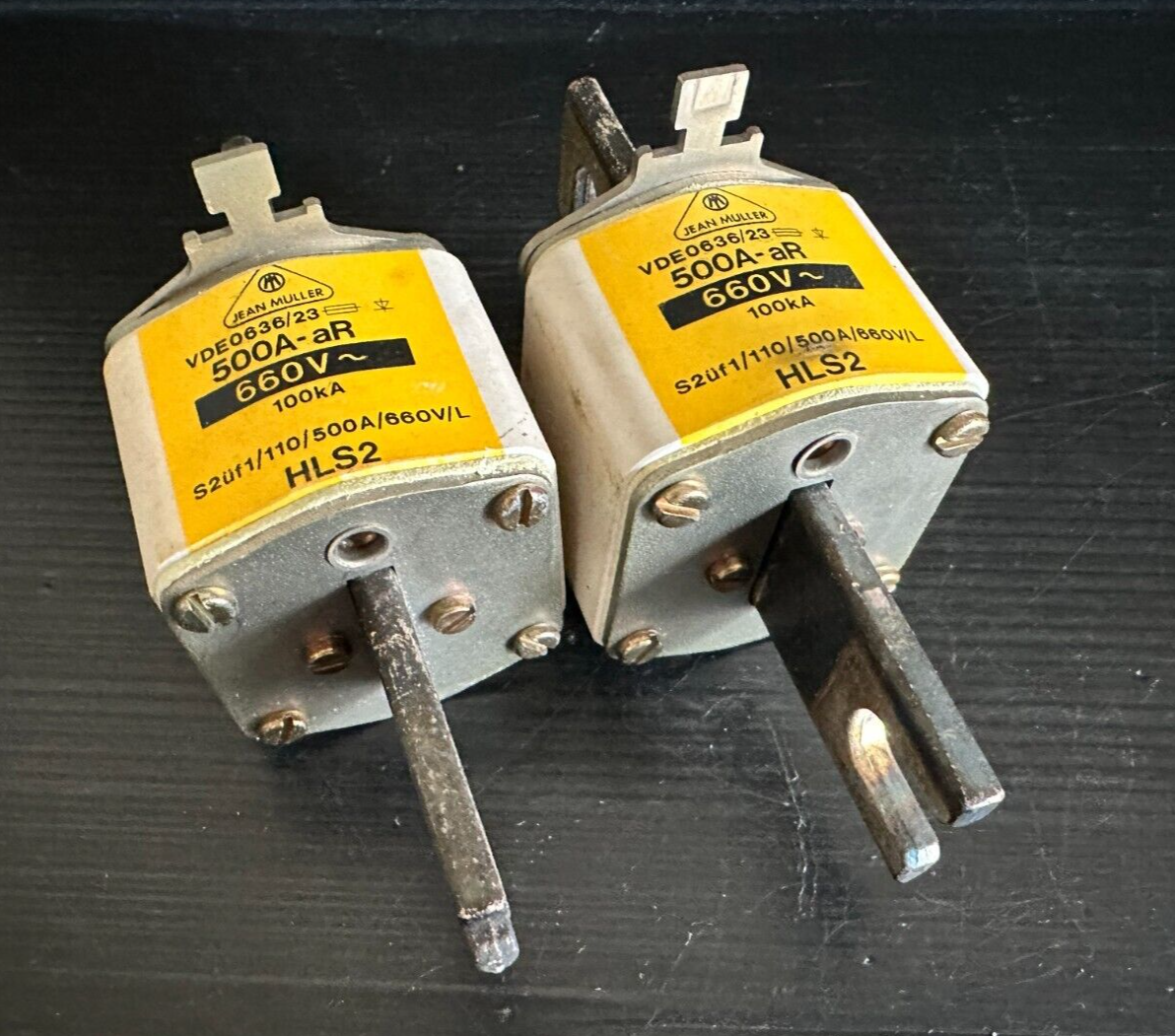 Lot Of 2 Jean Muller VDE0636/23 HLS2 Fuse 500A/660V | eBay
