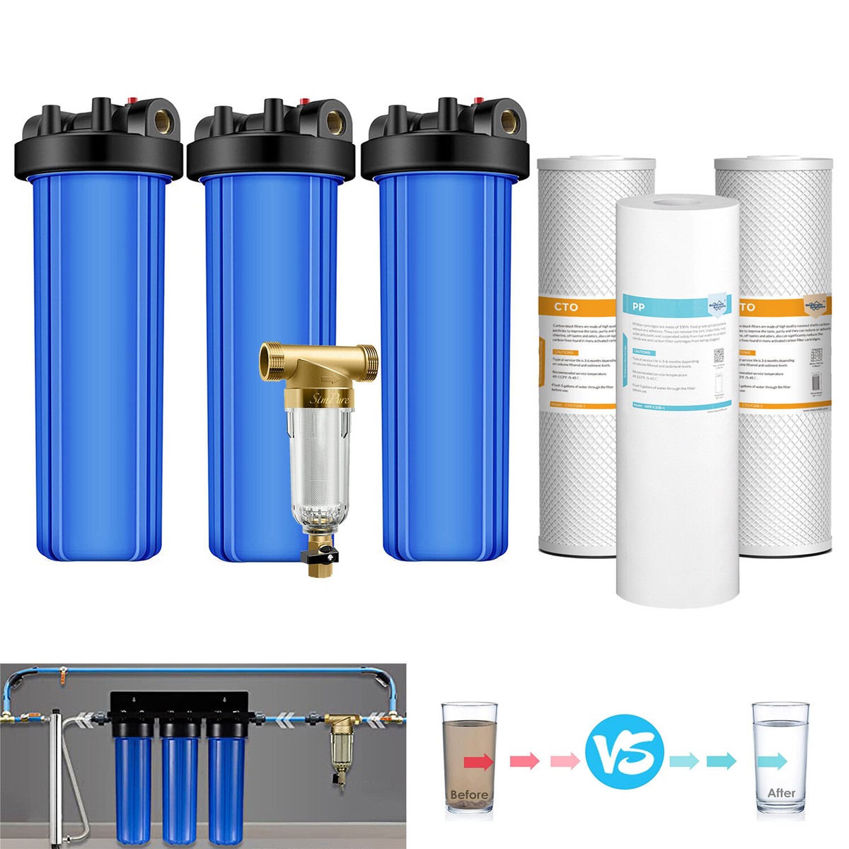 Whole House Water Filter Housing
